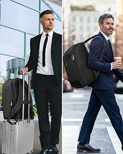 MATEIN Backpack for Travel, Waterproof Expandable Carry on Backpack for Men with USB Charging Port & Wet Bag, Extra Large TSA 17 Inch Laptop Backpack Business Work Computer Bag Flight Approved, Black