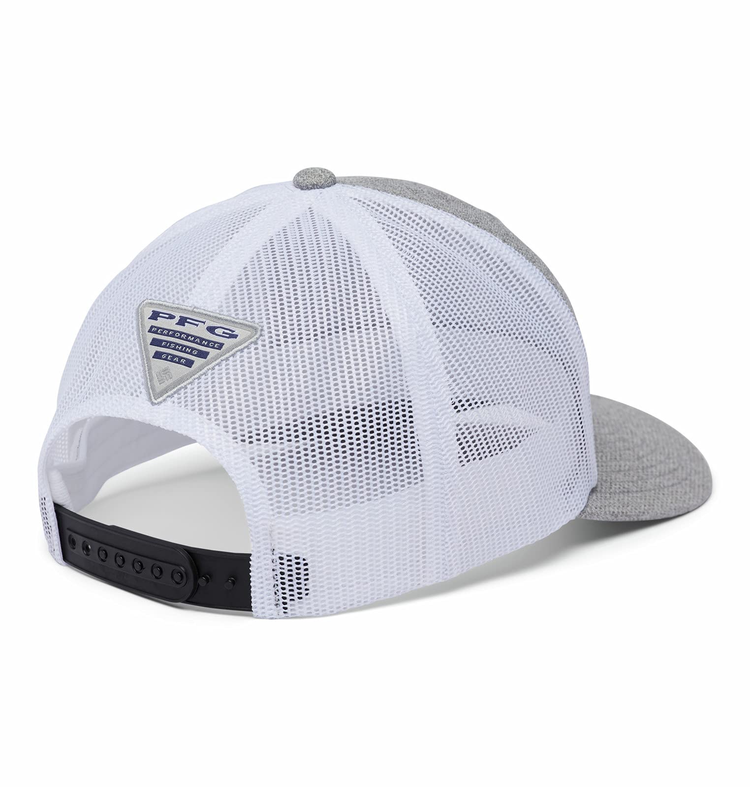 Columbia Unisex-Adult PFG Mesh Snap Back Hooks Ball Cap, Breathable, Adjustable, Cool Grey Heather/Black