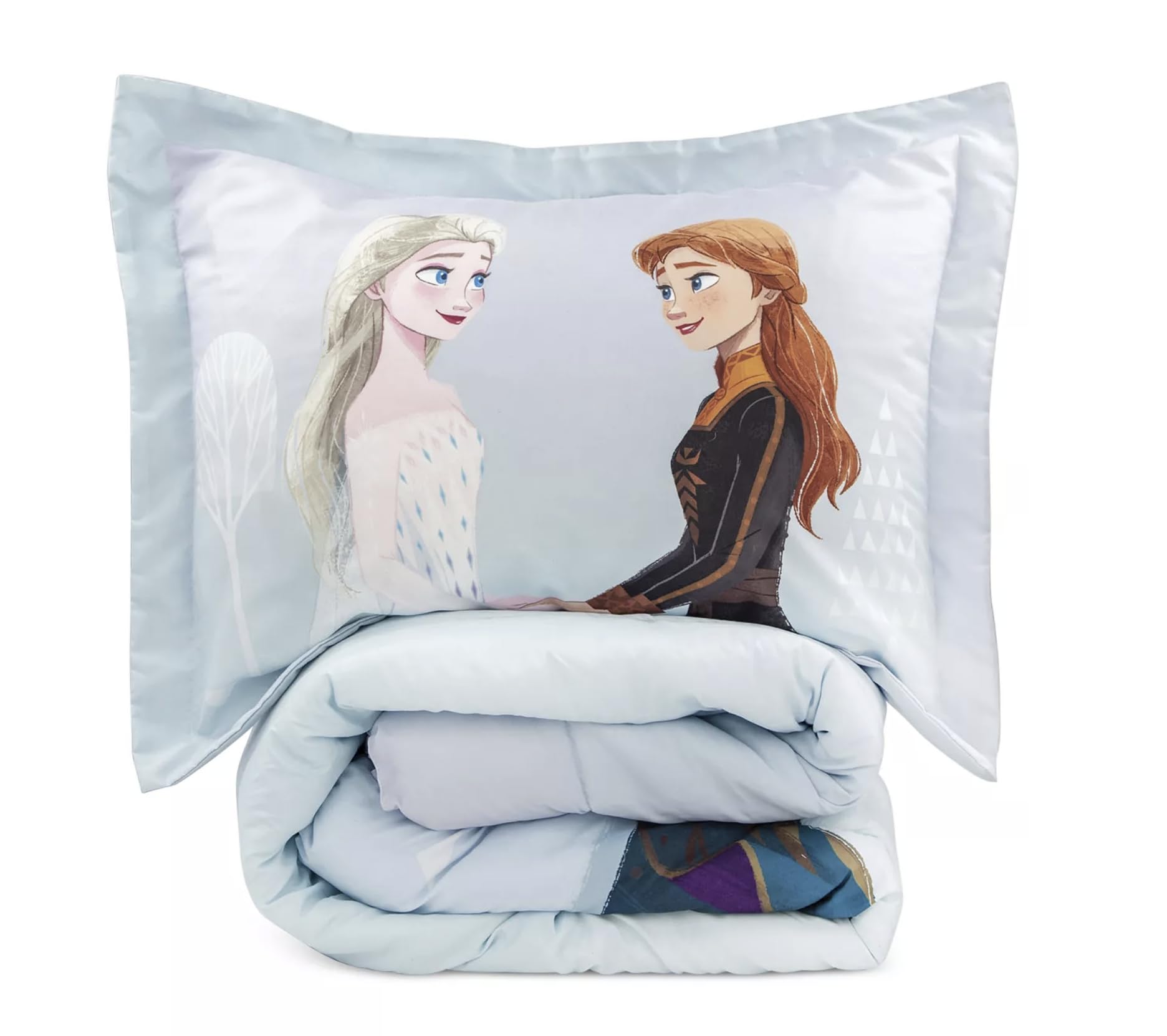 Jay Franco & Sons, Inc. 8 Pieces Frozen II Full Size Comforter Bedding Set, White/Green/Purple