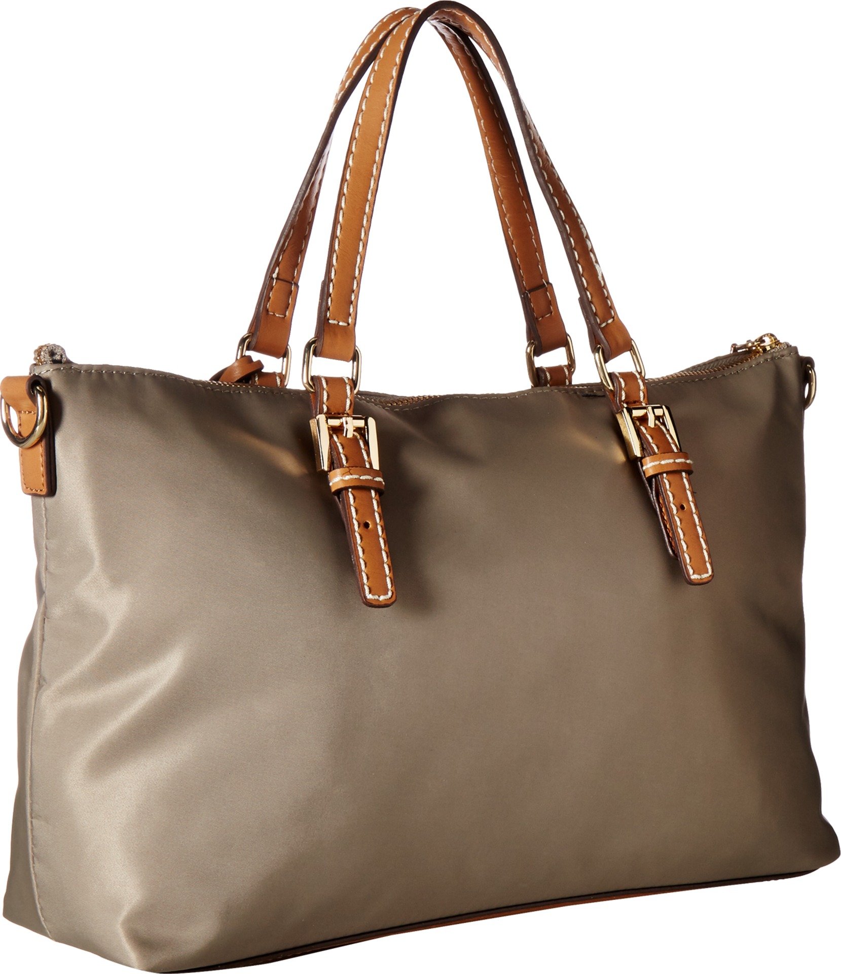 Tommy Hilfiger womens Julia Bag Shopper, Khaki, One Size US