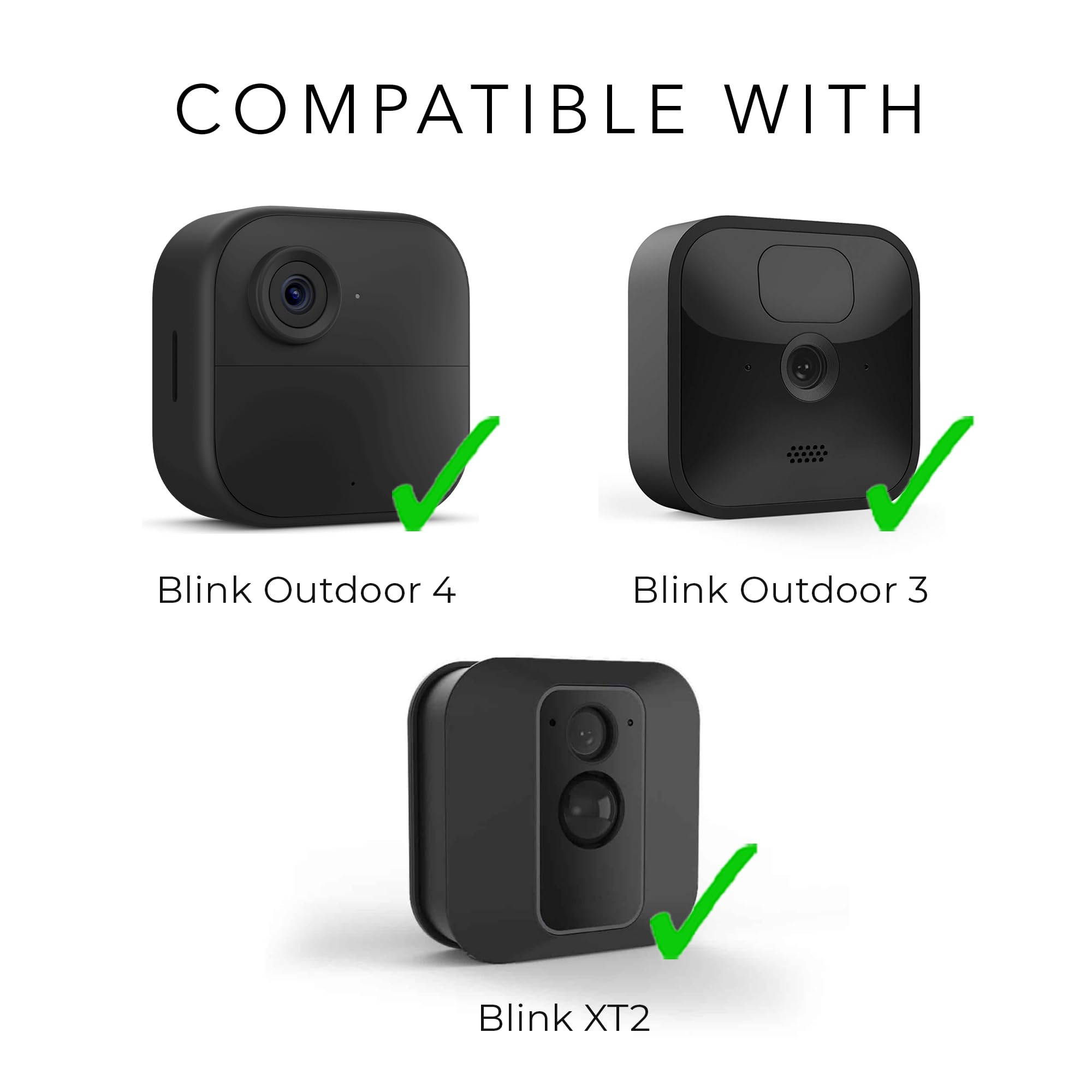 Wasserstein Weatherproof Power Cables Compatible with Blink Outdoor (3rd Gen), Blink Outdoor 4 (4th Gen) Cameras, Blink XT2 Outdoor and Indoor Cameras (2-Pack, Black) - Camera NOT Included