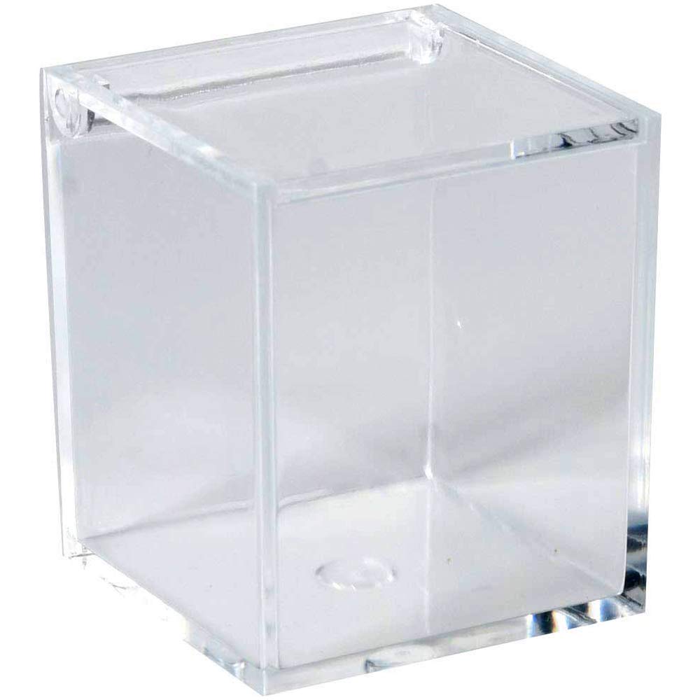 Hammont Clear Acrylic Boxes - 6 Pack - 2.36''x2.36''x2.76'' - Small Lucite Boxes for Gifts, Weddings, Party Favors, Treats, Candies & Accessories, Plastic Storage Boxes