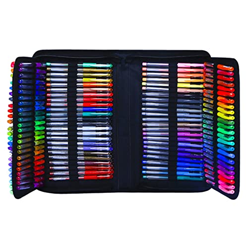 mewmewcat gel pens,60 Glitter Color Artist Gel Pen Set with 30 Matching Color Refills Fine Tips Coloring Book for Drawing Sketching School Stationery Suppliers Office Accessories DIY Tools Kit