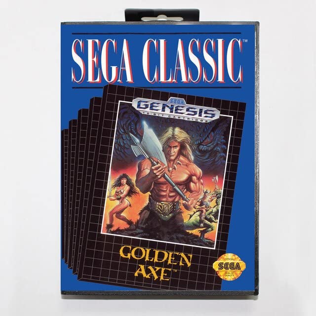 Golden Axe Game Cartridge 16 Bit MD Game Card With Retail Box For Sega Mega Drive For Genesis (US Box)
