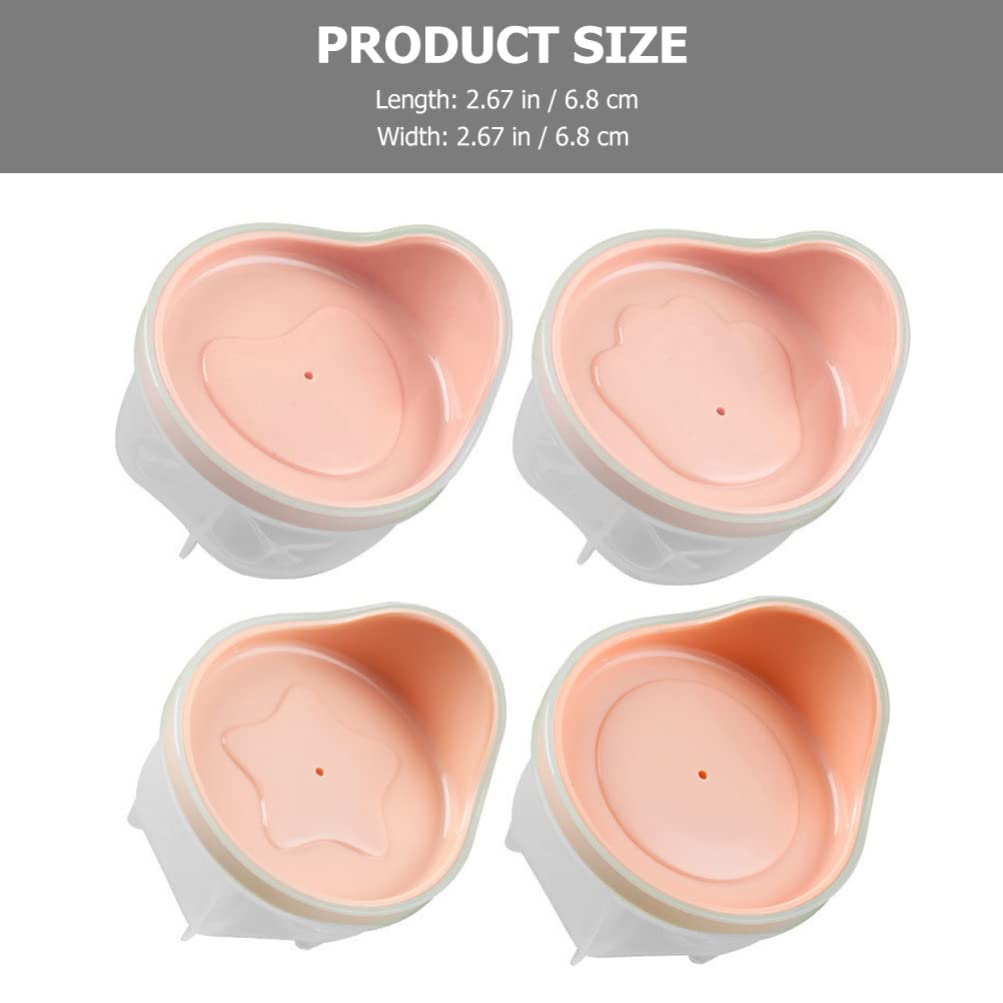 HEMOTON 4pcs Children Steamed Egg Mold Donut Mold Ice Cubes Chocolate Silicone Cupcake Egg Tart Molds Pancake Poaching Rings Diy Mold Pudding Jars Pudding Containers Self Made Pp Baby Mug