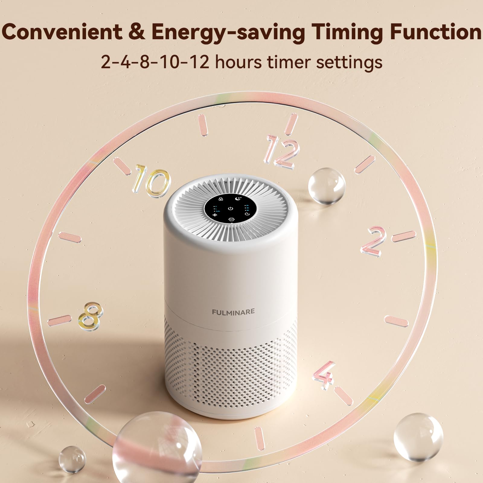 FULMINARE Air Purifiers for Home Large Room, 1095 Ft² Coverage, Air Purifier for Bedroom, Pets, Smokers, PM2.5, VOCs... Air Cleaner