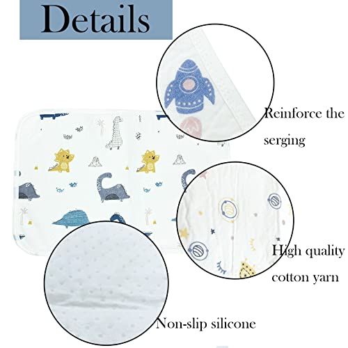 MUYG Washable Guinea Pig Cage Liners,4 Pack Hamsters Anti Slip Absorbent Pee Pads Small Animals Cute Waterproof Training Bedding Liner Pad for Bunny Rabbit Chinchilla Hedgehog(11.8x17.7in)