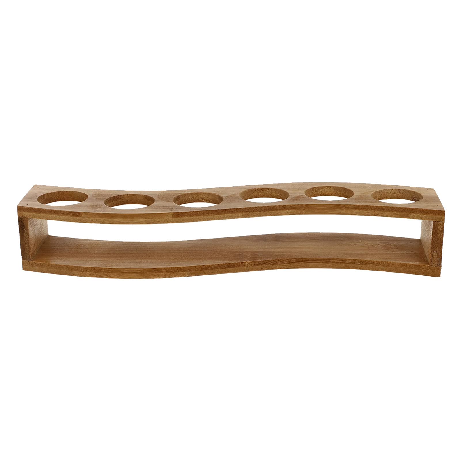 Espresso Measuring Cup Shot Glasses Serving Tray Wood: Rustic Wooden Shot Glass Holder for Drinking Serving Display Storage Restaurant Bar Party Beige 6 Slot Soju Glass