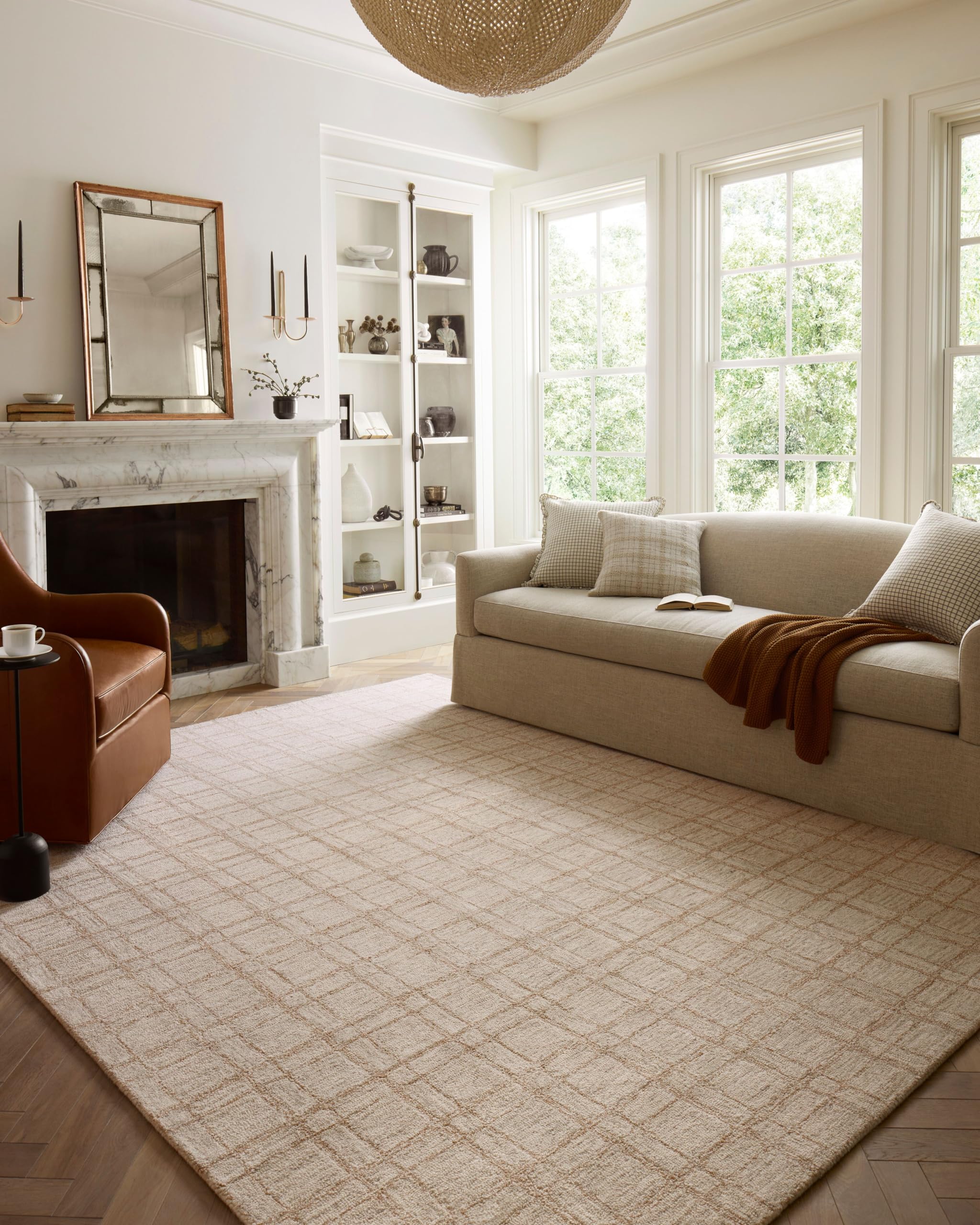 Loloi Chris Loves Julia x Polly Khaki/Sand 7'-9" x 9'-9" Area Rug