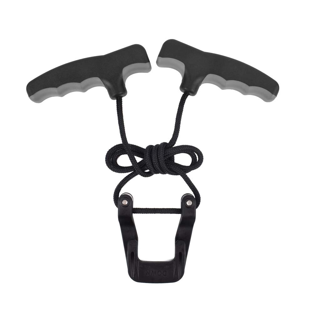 Compound Bow Crossbow Rope Cocking Device Pull Aid 4-Finger Silicone Wrapped Handle Hunting Shooting Assist Tool