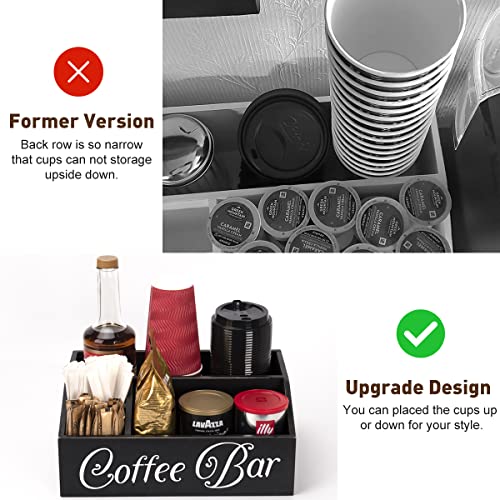 SHINGYU [Upgrade] Coffee Bar Organizer Coffee Station Organizer for Countertop Large K Cup Holder Coffee Pod Holder Farmhouse Coffee Bar Accessories