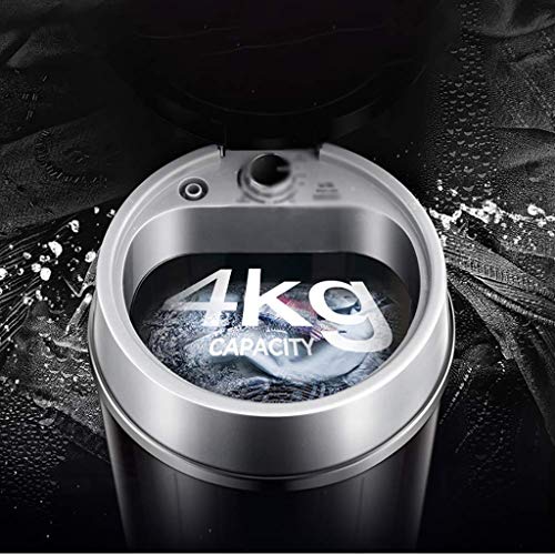 Dark Grey Washing Machine,Portable Mini Single Barrel Semi Automatic Washing Machine for,Automatic Laundry Load Capacity
