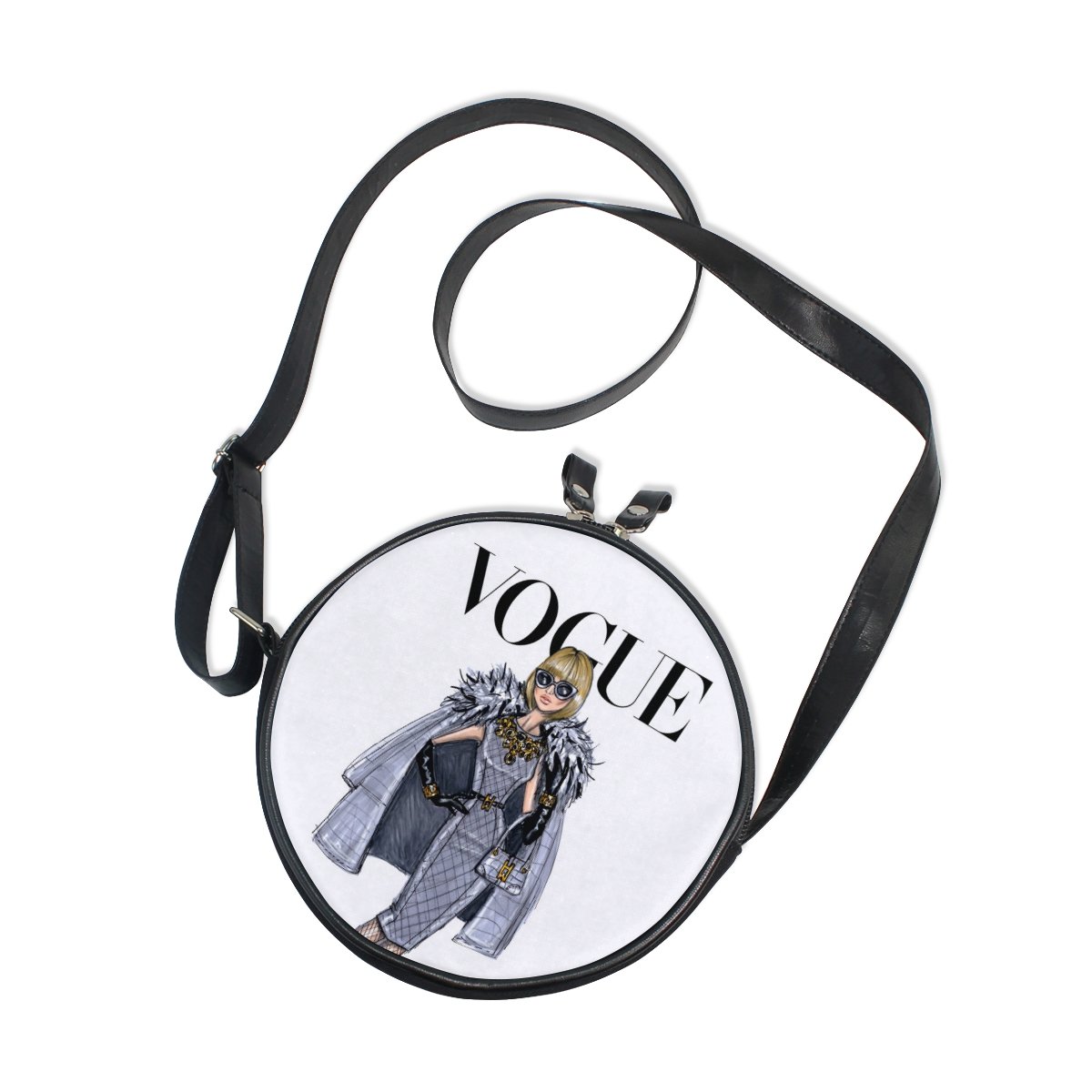 WellLee Fashion Lady Round Crossbody Bag Purse Messenger Bag