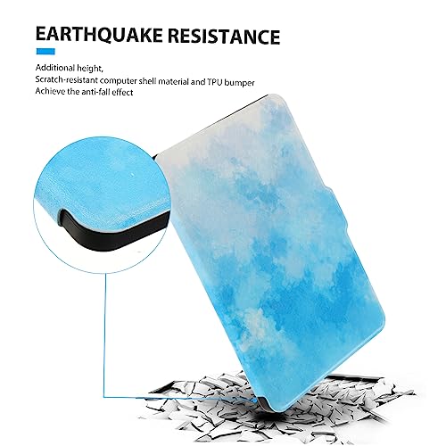 Hemobllo Ebook Case Ereaders Silicone Case E-Reader Ebook Leather Cover Ebook Reader Covers Faux Leather Silicone E-Reader Protective Cover Auto Wake Protective Case E-Reader Case Cartoon