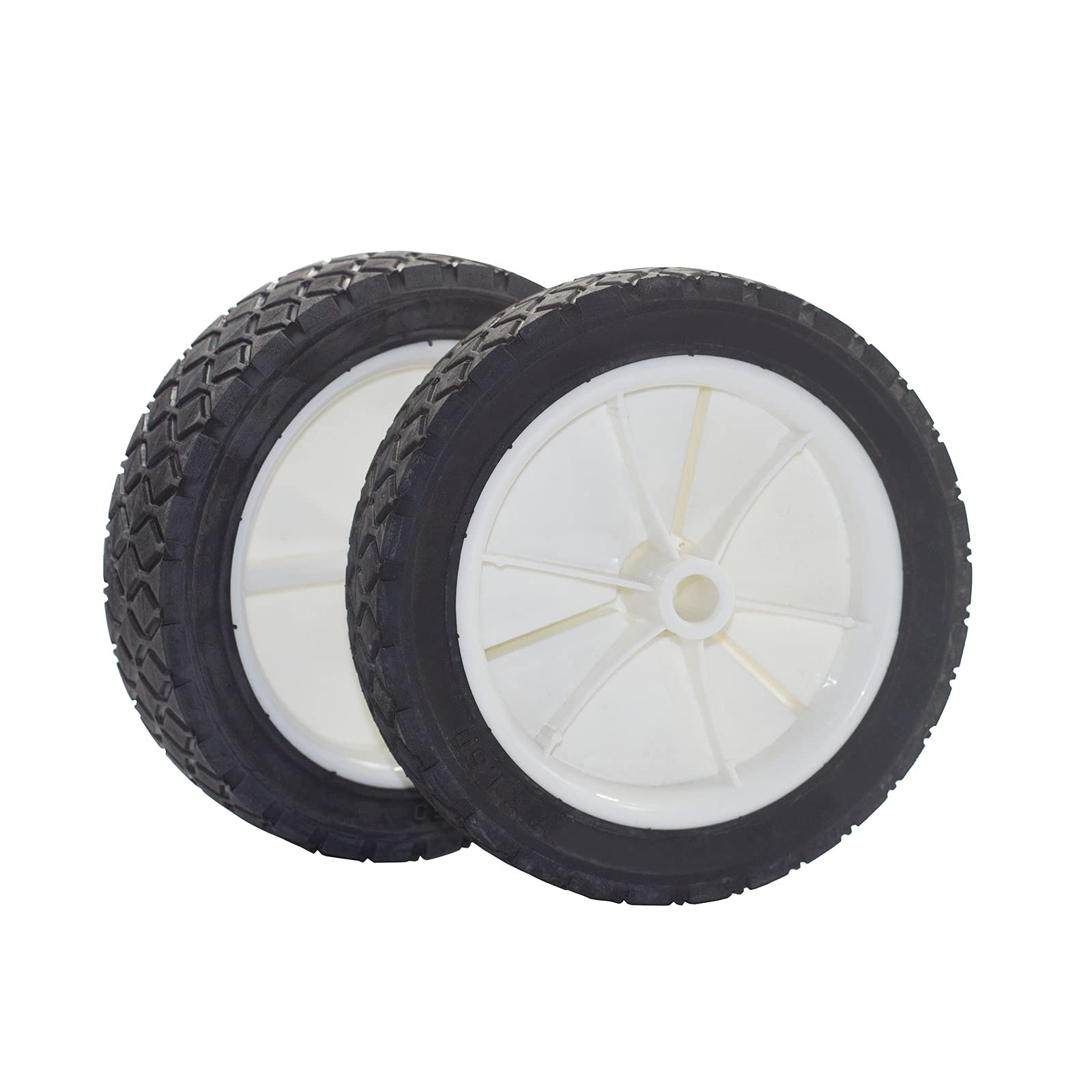 Cluparis 9611 Plastic Wheel 2PK Replacement for Oregon 72-107/9611 Semi-Pneumatic Rubber Replacement Tire1