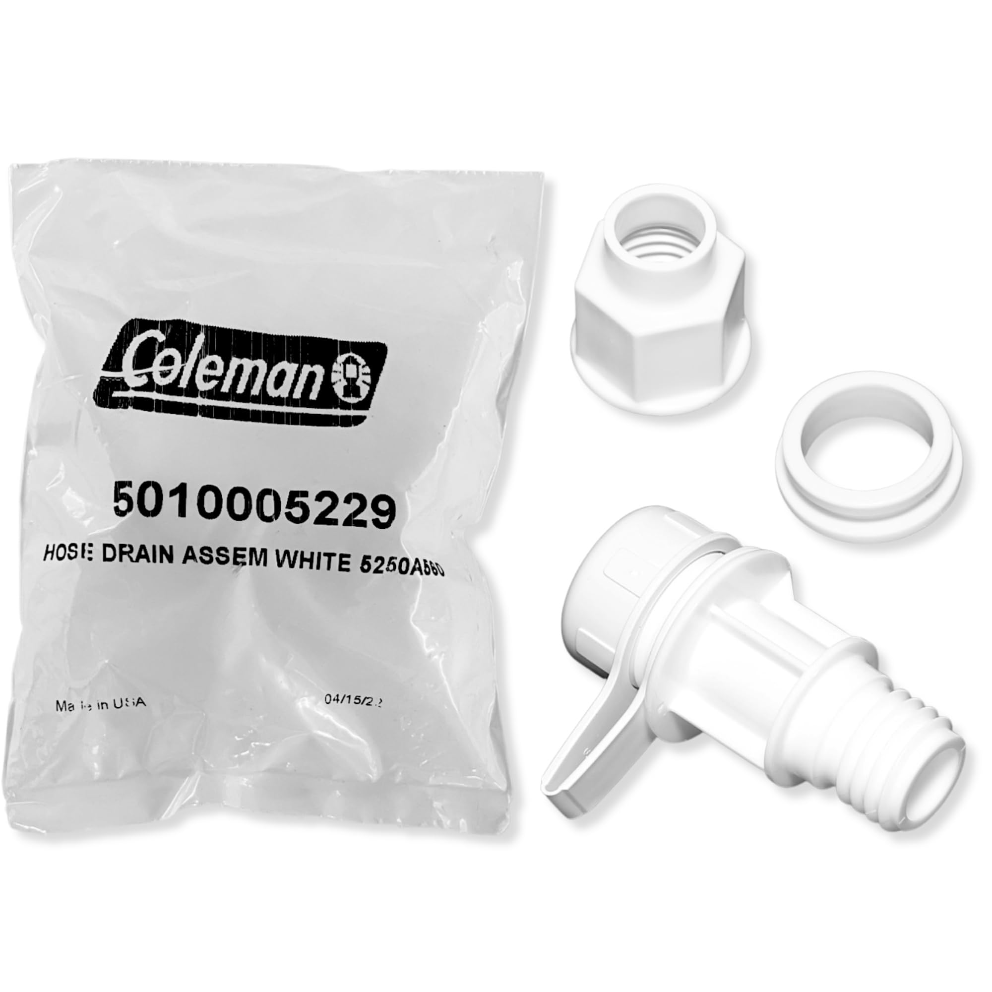 Coleman Cooler Drain Plug Assembly for 150 Qt Marine Cooler with Rope Handle, Model # 5250-762T