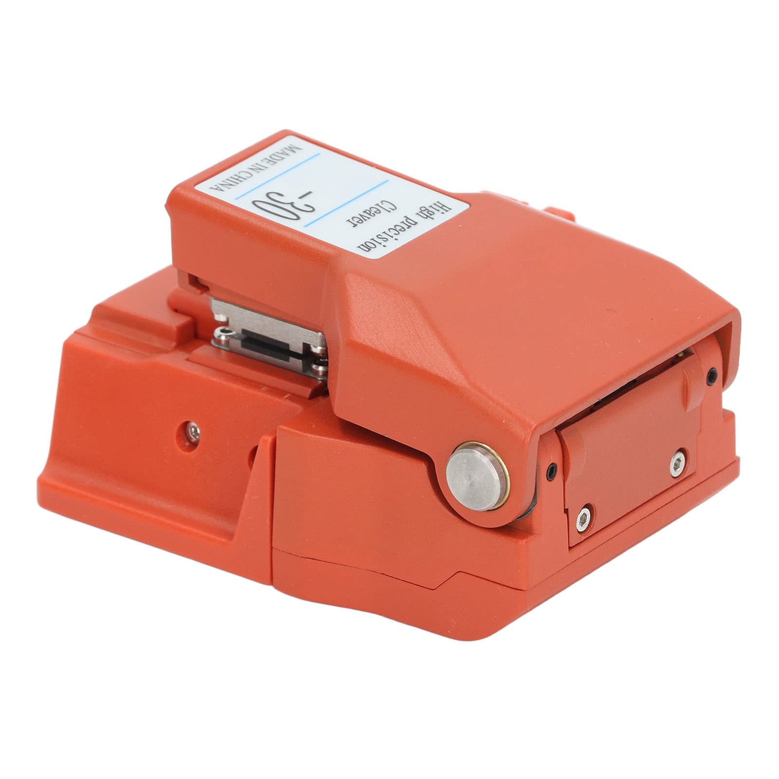 Fiber Cleaver, High Accuracy Fiber Optic Cutter Aluminum Alloy Tungsten Steel ABS Stable Performance Thickened Unbreakable for Net Installation(Orange)