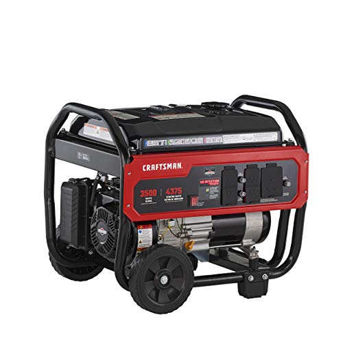 Craftsman 3500 Watt Portable Generator with CO Detection Technology, 4375 Starting Watts 3500 Running Watts, Powered by Briggs & Stratton