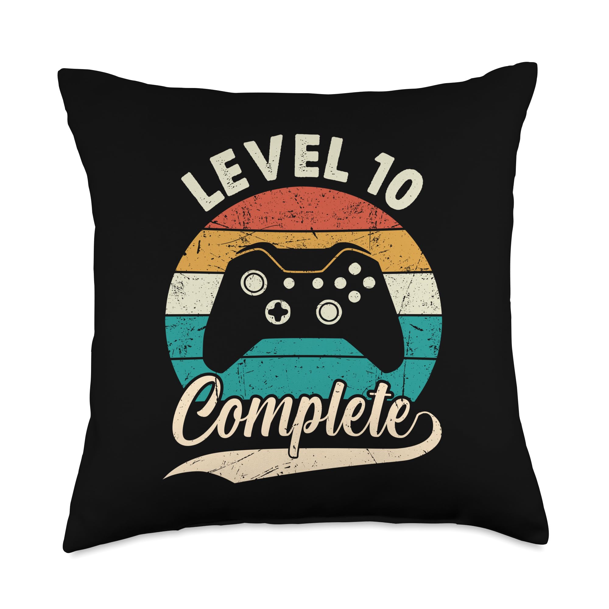 Funny 10th Wedding Anniversary For Couples Level 10 Complete Throw Pillow