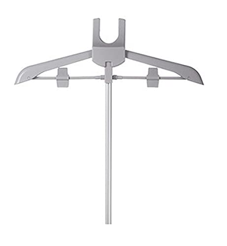 Luumerser Foldable Garment & Clothes Drying Rack,Adjustable Height,Elescopic Rod Adjustable(Steamer Support Rack Overall hHeight 63 Inches / 160cm) (Grey), Gray