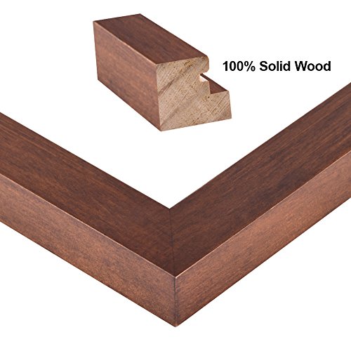 RPJC 5x7 Picture Frames Made of Solid Wood High Definition Glass for Table Top Display and Wall Mounting Photo Frame Brown