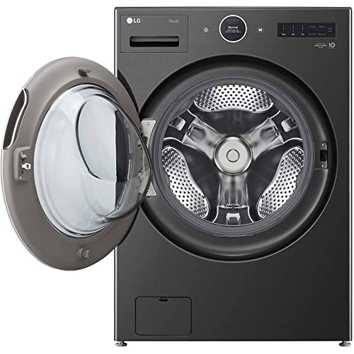 LG WM6700HBA 5.0 Cu. Ft. Black Steel Front Load HE Stackable Smart Washer