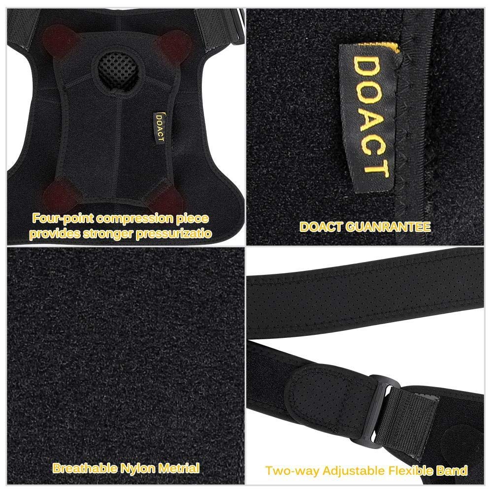 Compression Shoulder Support Brace, Shoulder Stability Brace with Pressure Pad Fits Left Right Size, Breathable Neoprene Shoulder for Men Women, for AC Joint Muscle Tear Recovery Injury