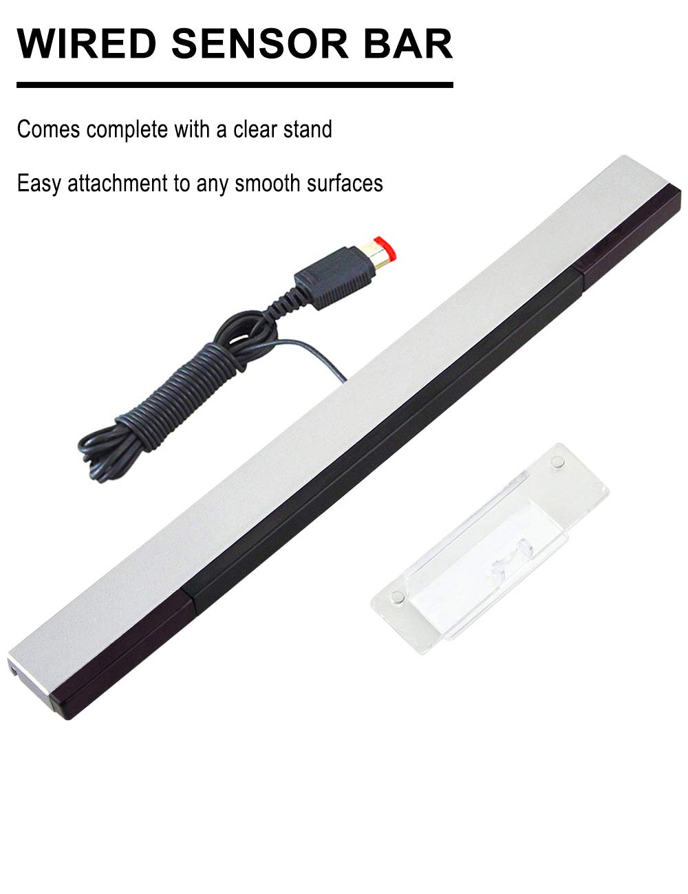 Wii Accessories Bundle - Wii AC Power Adapter Block, Composite AV Cable Cord and Wired Motion Sensor Bar for Wii