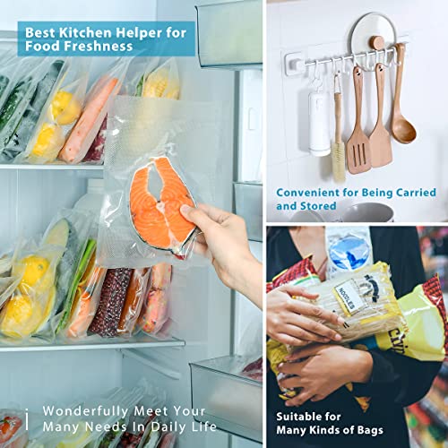 Handheld Vacuum Sealer, Cheweetty 3 In 1 Mini Bag Sealer Heat Seal with Cutter/Electric Ball Pump with Needle and Nozzle for Football Basketball Balloon/Portable Hand Vacuum Machine for Food Saver
