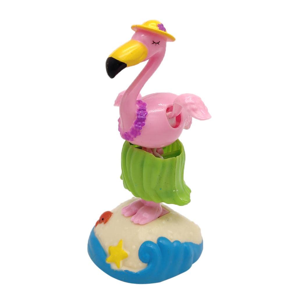 Esquirla Adorable Dancing Skirt Flamingo Statue Figure, Plastic Bobbleheads Doll,