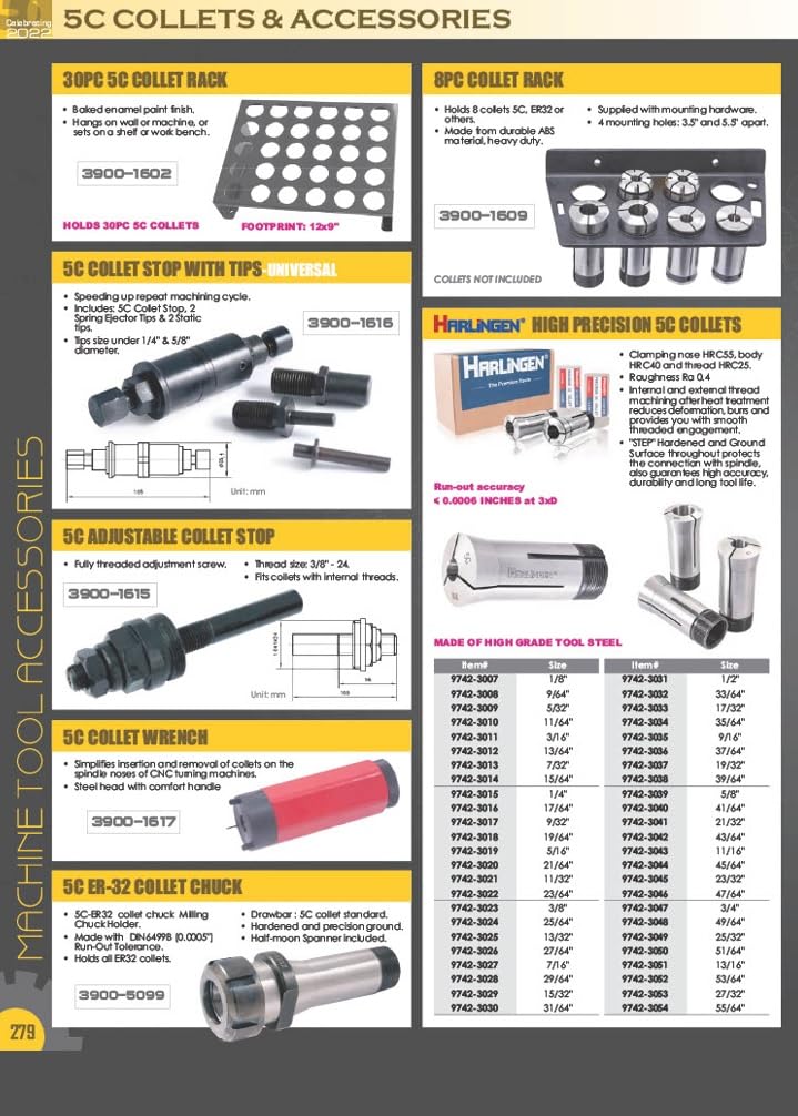 HHIP 3900-1627 5C Expanding Collet, 0.250-0.468"