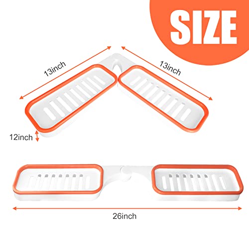 Shower rack multifunctional shower rack Foldable Drill Free Shower Storage Rack Storage Basket Shower Rack Shower Rack Kitchen Bathroom Bedroom Storage Rack (Grey)