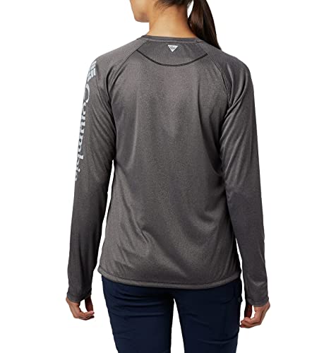 Columbia Women's PFG Tidal Tee Heather Long Sleeve Shirt, UV Protection, Moisture-Wicking