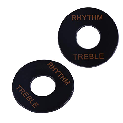ERINGOGO Guitar Accessories 4 Pcs Plastic Switch Rhythm Treble Ring Guitar Toggle Switch Plate Guitar Toggle Switch Washer Plates Toggle Marker Switch Plates