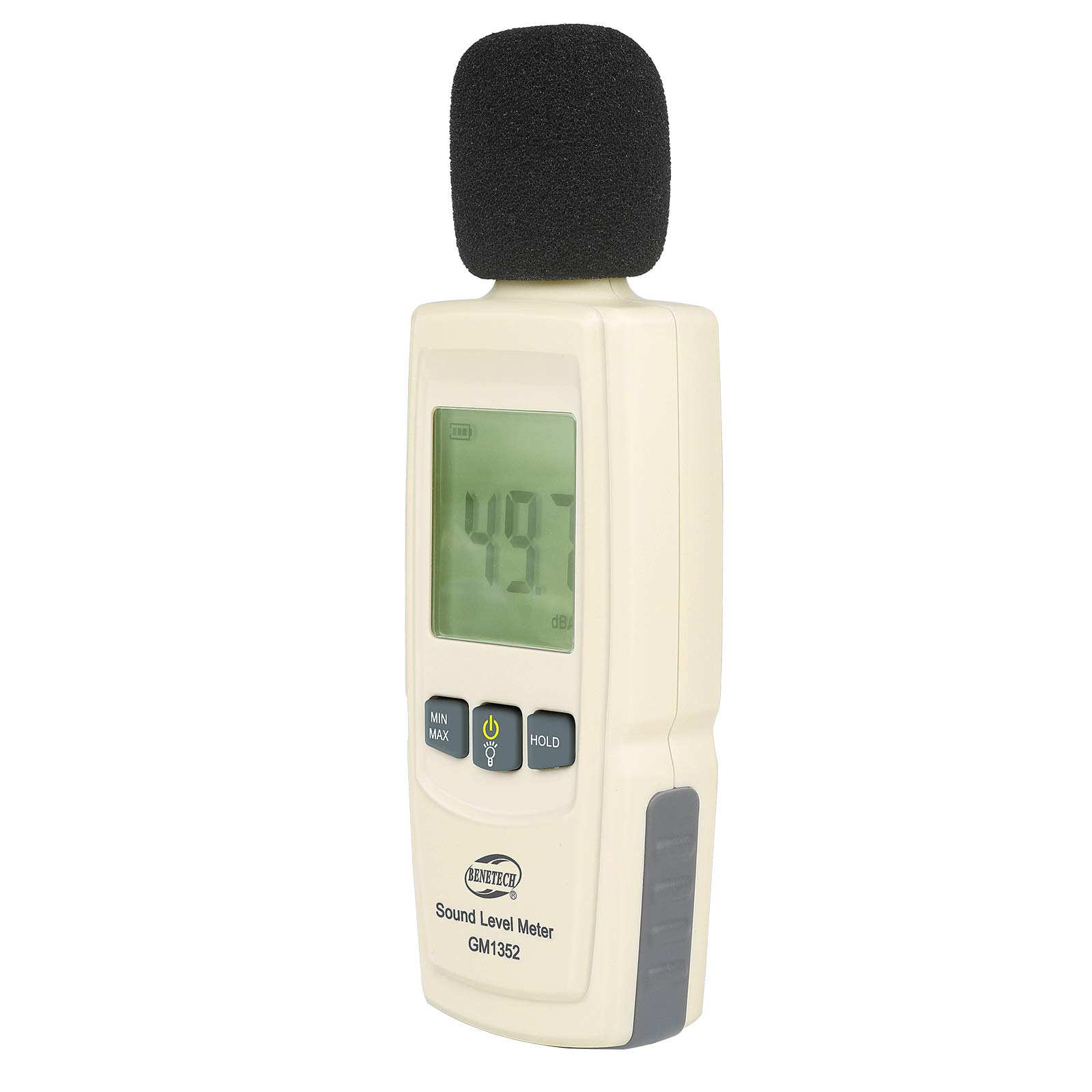 Decibel Meter 30-130 dB Sound Meter Noise Meter Max/Min/Data Hold Sound Level Reader LCD Display and Backlight Digital Sound Level Meter Flashlight Audio Noise Volume Measuring Monitoring Instrument