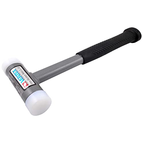 HHIP Pro Series 7080-0302 Vertex Dead Blow Hammer, Deadblow Mallet w/UPE Plastic Face, 1.2β Diameter Steel Shot Head, Non-Marring, 16 oz