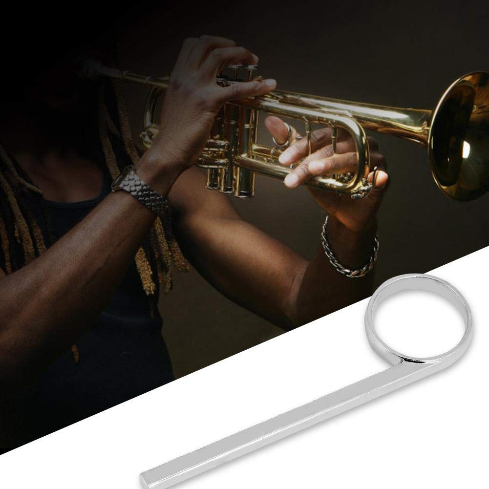Trumpet Valve, Standard Accessory Alloy Slide Replacement for Trumpets Cornets Silver or Brass Instrument Repair Parts Trumpet Finger Ring