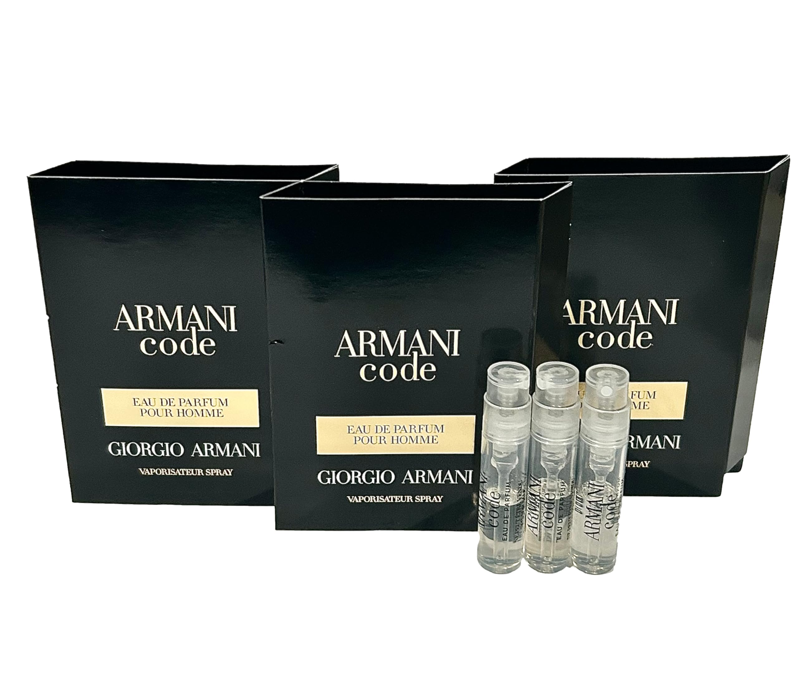 GIORGIO ARMANI ARMANI CODE EDP Men Sample Spray Perfume 1.2/0.04 3 PCS Set