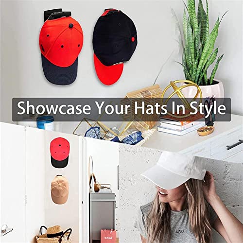 GOOFFY Door Coat Hanger Wall Adhesive Hat Hooks Baseball Caps Hook No Drilling Cap Organizer Holder Minimalist Hat Rack Design for Door Home Accessories Hanger
