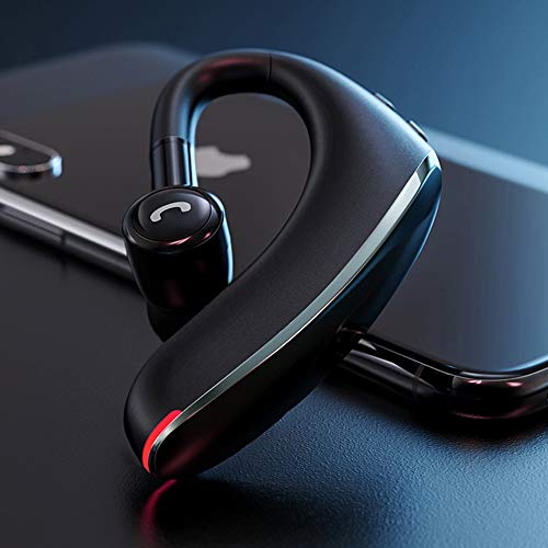 Lymoc Bluetooth Earpiece,Wireless Headset Earpieces Hansfree Trucker Earphones for Cell Phones V5.0 Ear Hook 25 Hours Talktime Microphone CVC6.0 Noise Cancellation for Walking Running Driving, Blue