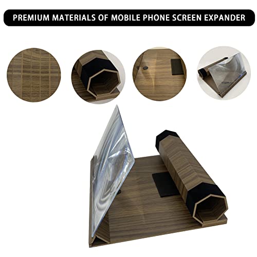 SUDOO 12 Inch Mobile Phone Screen Magnifier-3D Smartphone Expander for for Movies, Videos, and Gaming - Screen Amplifier Foldable Easy to Carry(25.5*22.7*1.2cm)