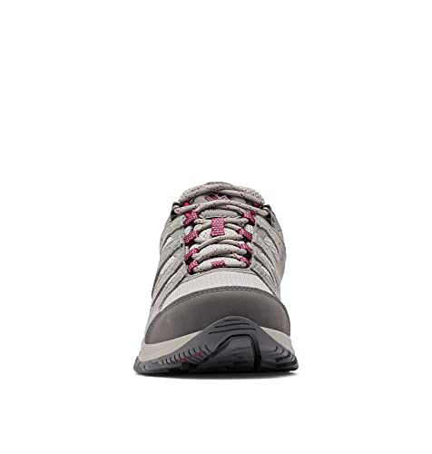 Columbia Women's Redmond III Waterproof Hiking Shoe, Titanium Titanium/Red Onion, 8 Wide