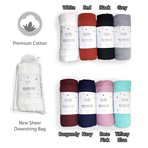 Cute New York Muslin Cotton Blanket (Black/Red)