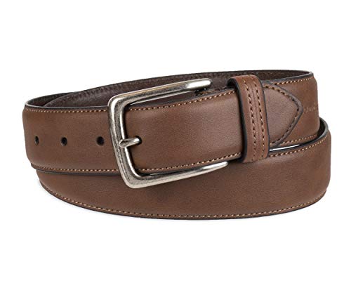 Columbia Men's Trinity Logo Belt-Casual Dress with Single Prong Buckle for Jeans Khakis