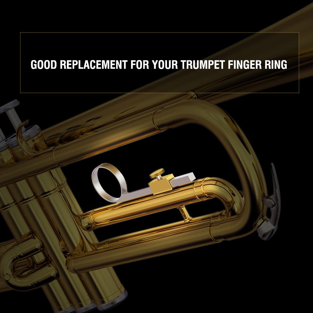 Trumpet Valve, Standard Accessory Alloy Slide Replacement for Trumpets Cornets Silver or Brass Instrument Repair Parts Trumpet Finger Ring