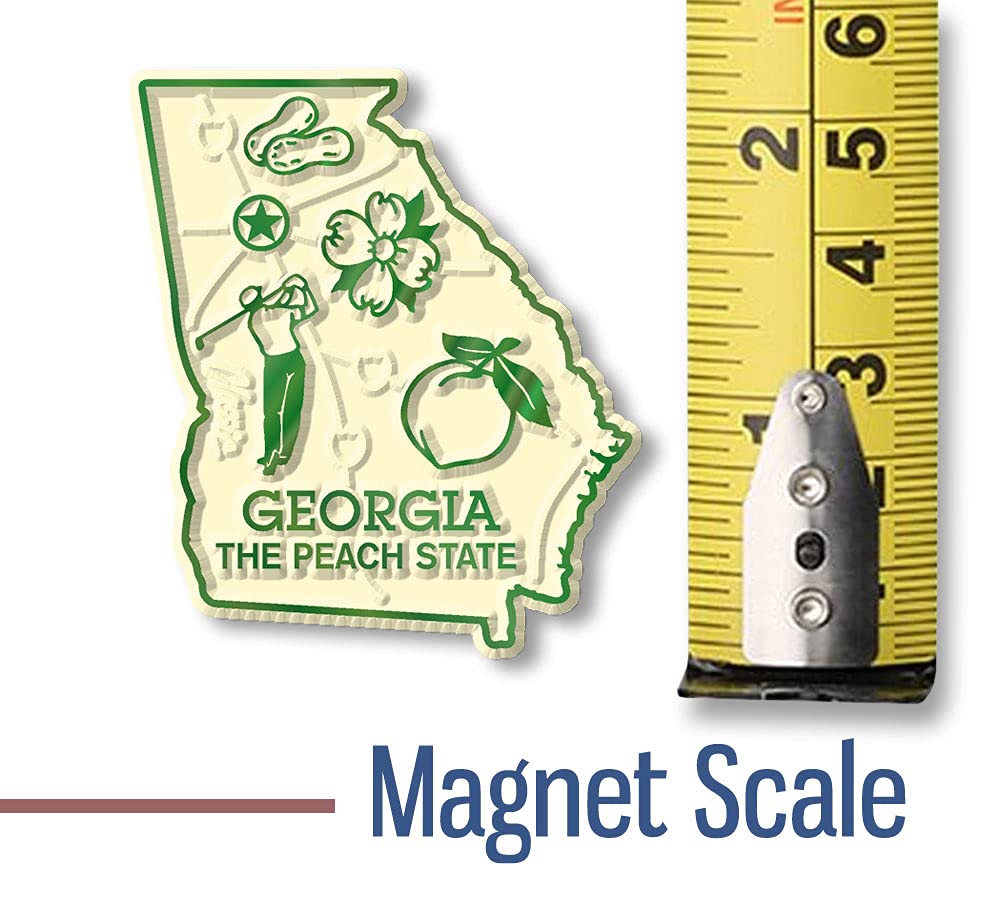 Georgia Small State Magnet by Classic Magnets, 1.8" x 2.1", Collectible Souvenirs Made in The USA