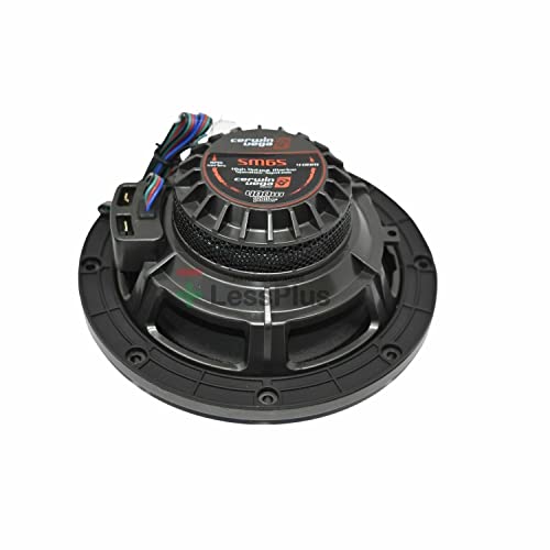 CERWIN VEGA SM65F4 6.5" 4Ω 800W Max / 150W RMS 2-Way Coaxial Marine Speakers w/Titanium Dome Tweeter (Pair) Black