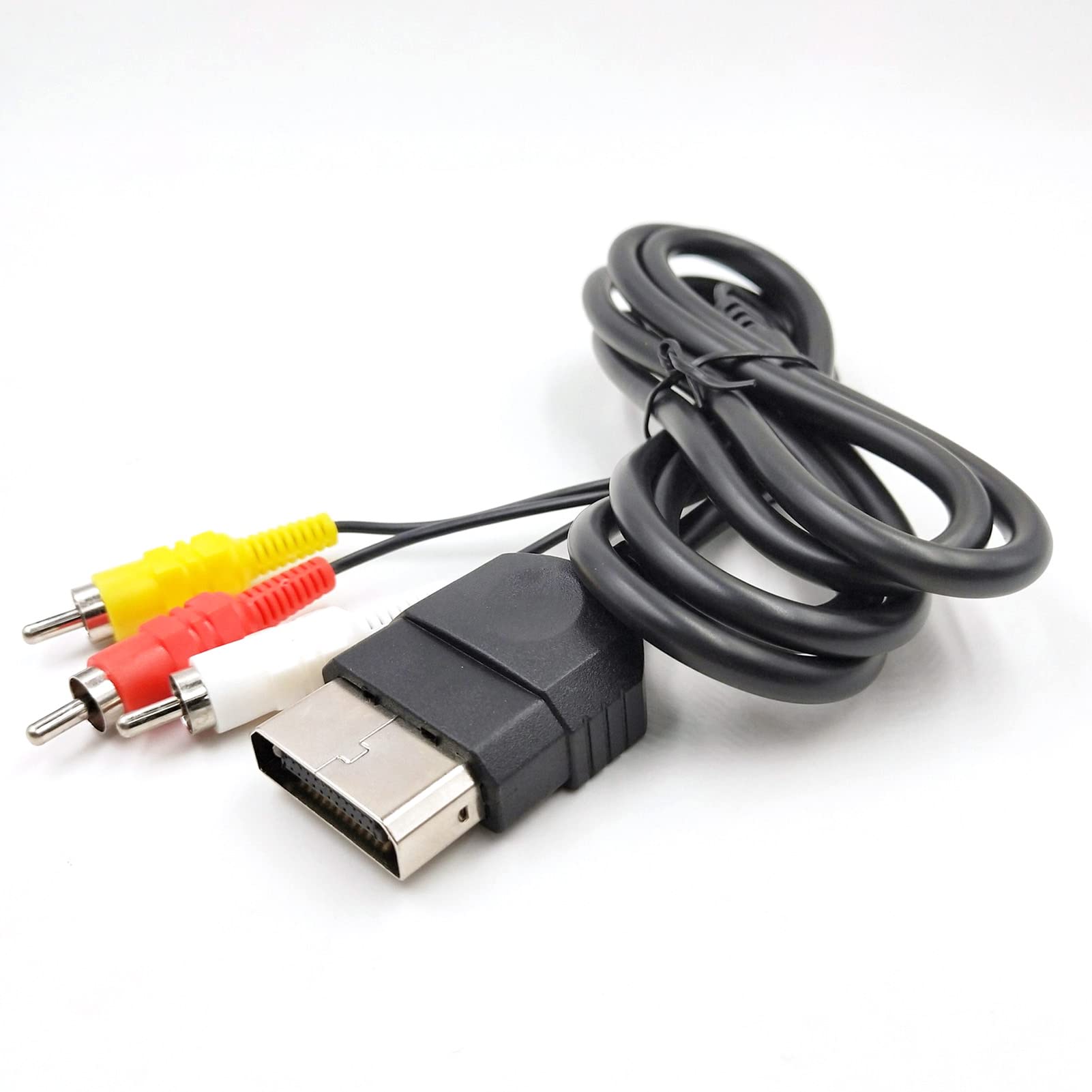 Game Console AV Cable, PVC Material 5.9ft Prevent Interference Game Sound Video Cable Plug and Play for TV