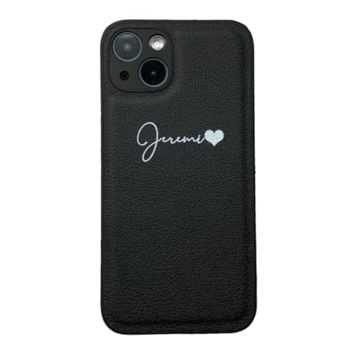 Custom Name iPhone Case - Personalized Leather Case for 15, 14, 13, 12, 11, XR, XS, X, 8, 7 Plus, Pro, Max, SE, Mini - Custom Text, Print, Initials, Monogram, Friends, Family, Love, Unique Gift idea
