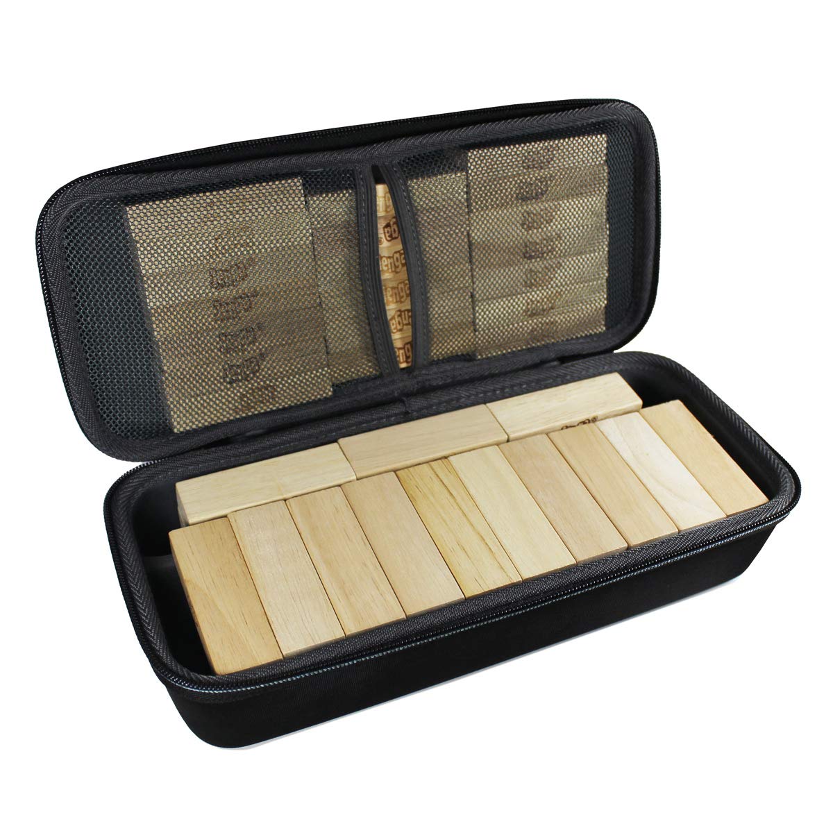 TUDIA EVA Empty Hard Carrying Case Compatible with Jenga Blocks 54 Pieces [Do NOT fit Giant Jenga]/ Wooden Tumbling Tower Game/Stacking Building Blocks [CASE ONLY, Blocks NOT Included]